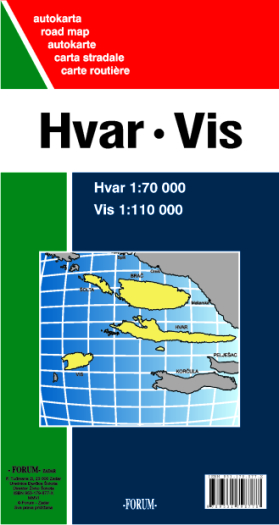 Auto karta - Hvar, Vis, Brač, Šolta - Forum Online Bookstore